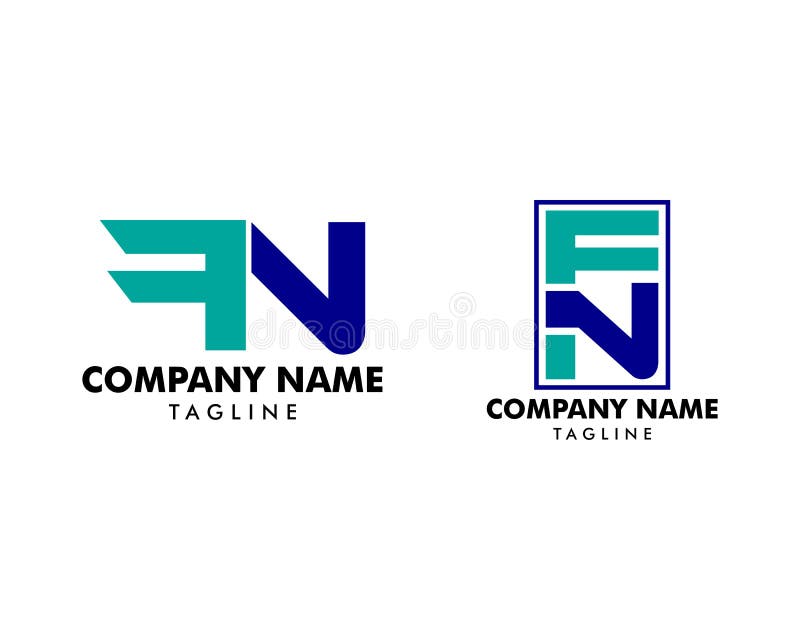 Set of Initial Letter FN Design Logo Stock Vector - Illustration of ...