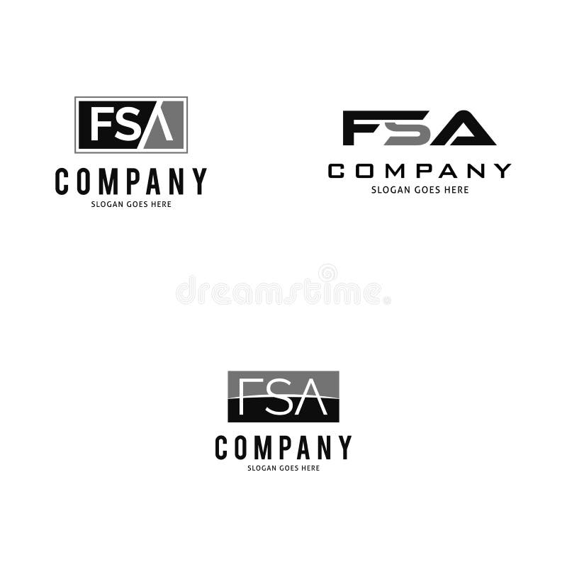 Set of Initial Letter FSA Icon Vector Logo Template Illustration Design ...
