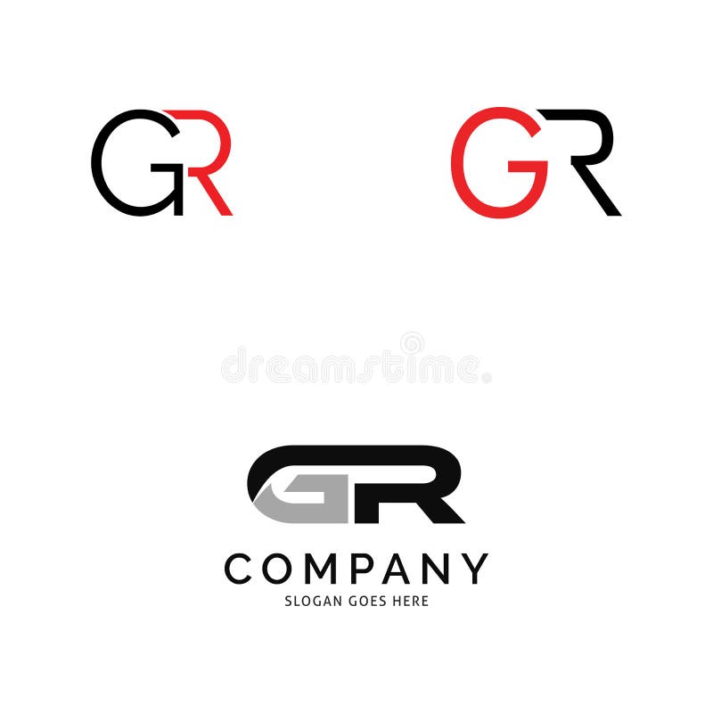 Set of Initial Letter GR Icon Vector Logo Template Illustration Design ...