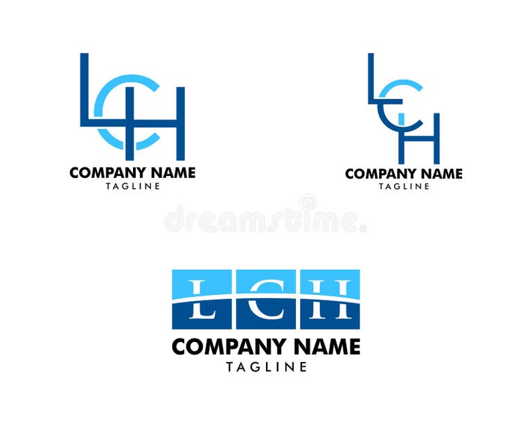 Set of Initial Letter LCH Logo Template Design Stock Vector ...