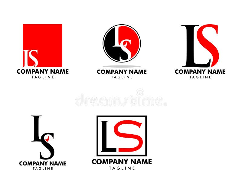 Set of Initial Letter LS Logo Template Design Stock Vector ...