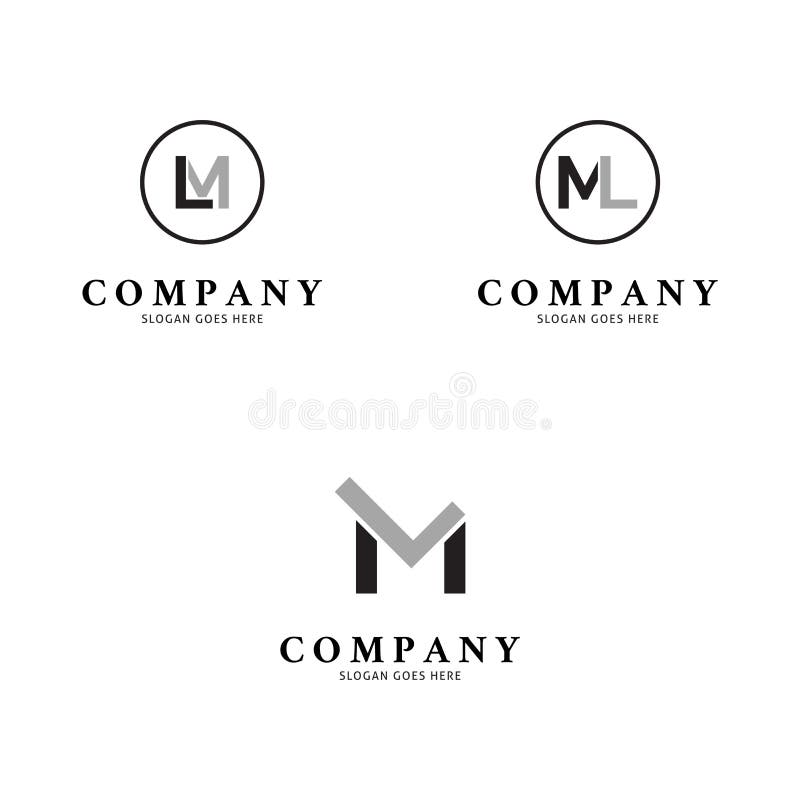 Set of Initial Letter ML Icon Vector Logo Template Illustration Design ...