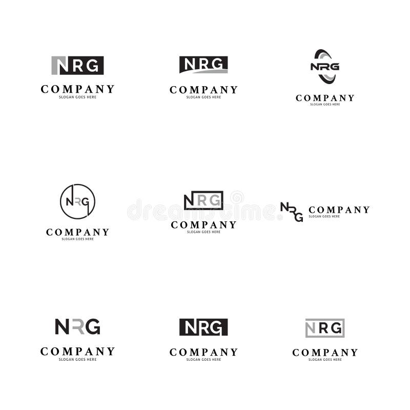Set of Initial Letter NRG Icon Vector Logo Template Illustration Design ...