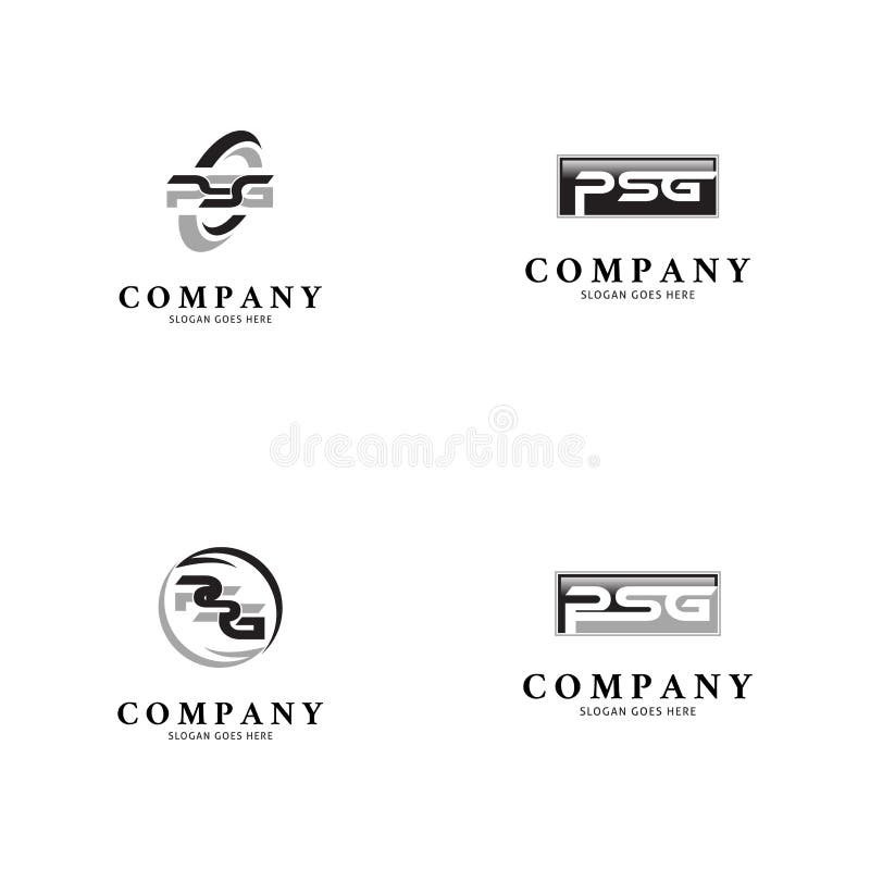 Set of Initial Letter PSG Icon Vector Logo Template Illustration Design ...