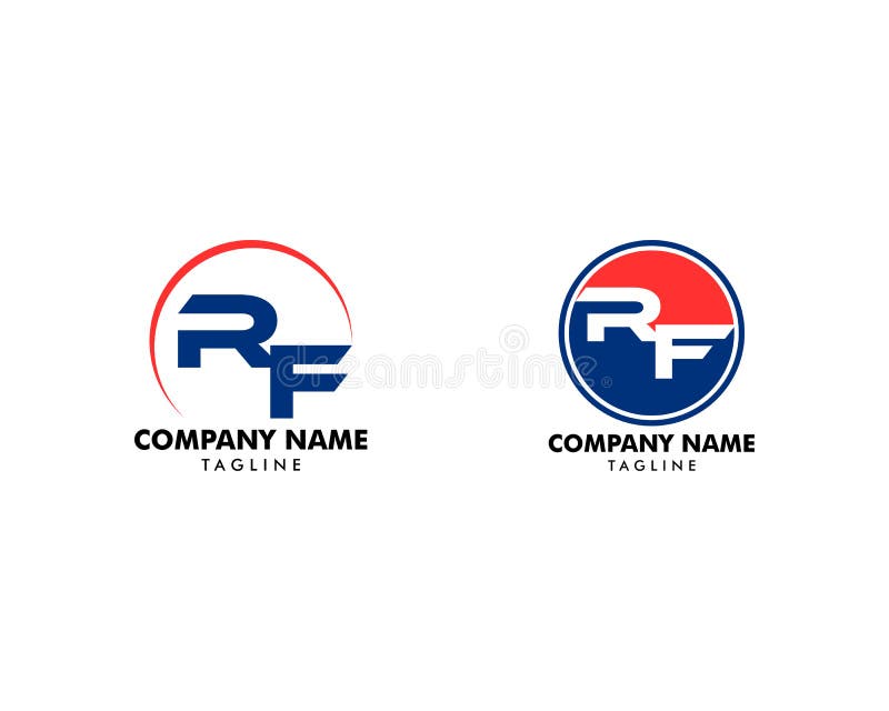 Set of Initial Letter RF Logo Template Design Stock Vector ...