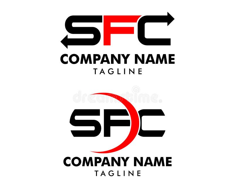 Set of Initial Letter SFC Logo Template Design Stock Vector ...
