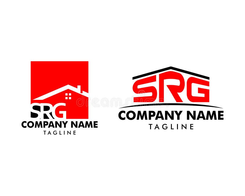 Set of Initial Letter SRG House Logo Stock Vector - Illustration of ...
