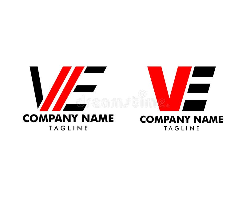 Ve Letter Logo Design Black Stock Illustrations – 254 Ve Letter Logo ...