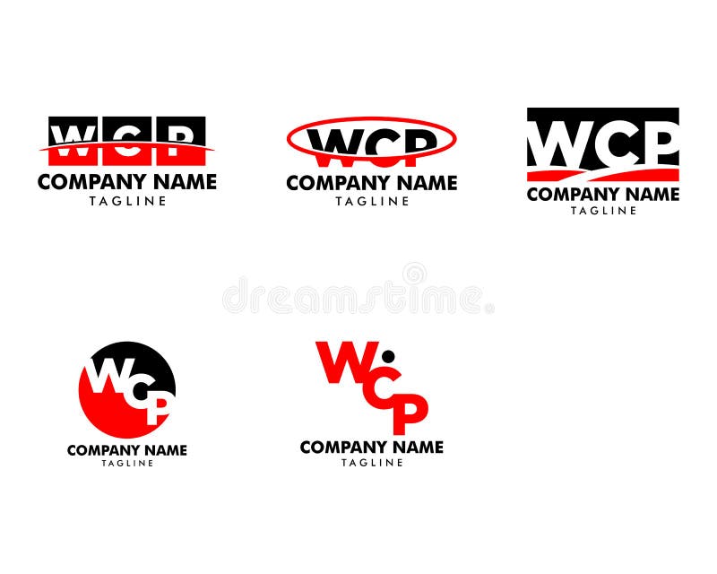 Set of Initial Letter WCP Logo Template Design Stock Vector - Illustration of consulting ...