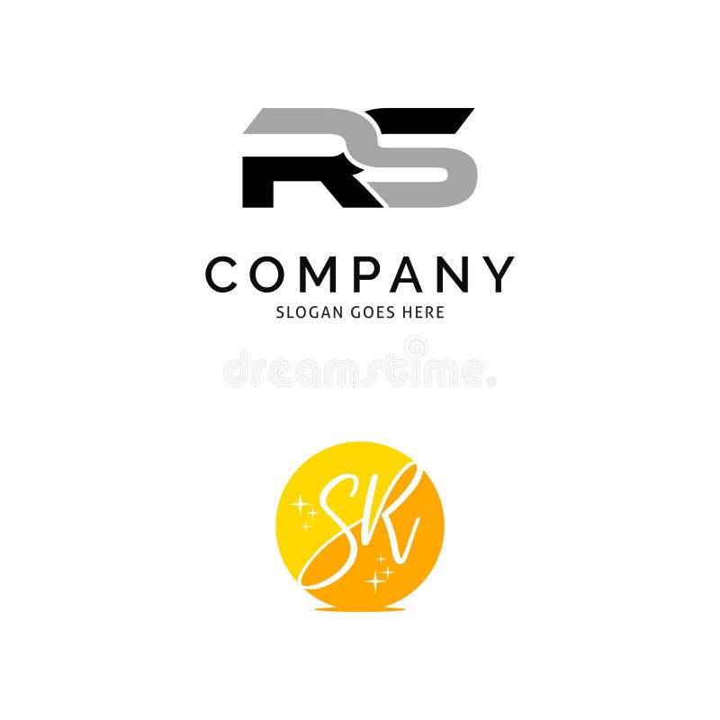 Set of Initial RS Letter Logo Template Design Vector Stock Vector ...