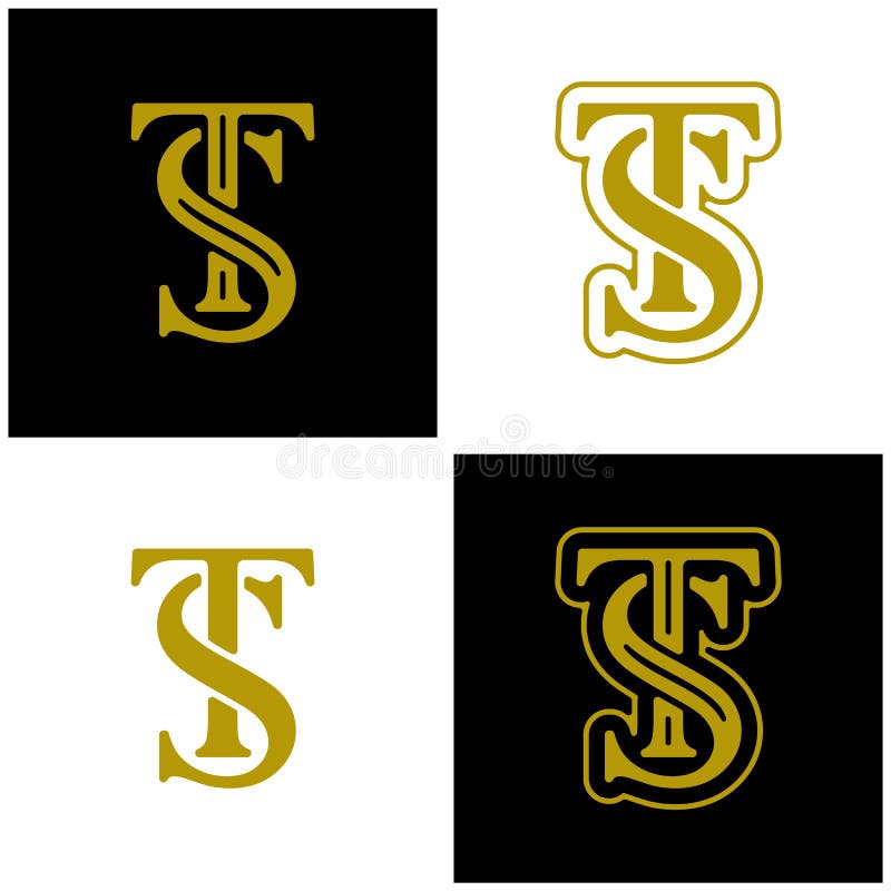 ST initial letters logo stock vector. Illustration of symbol - 100068447