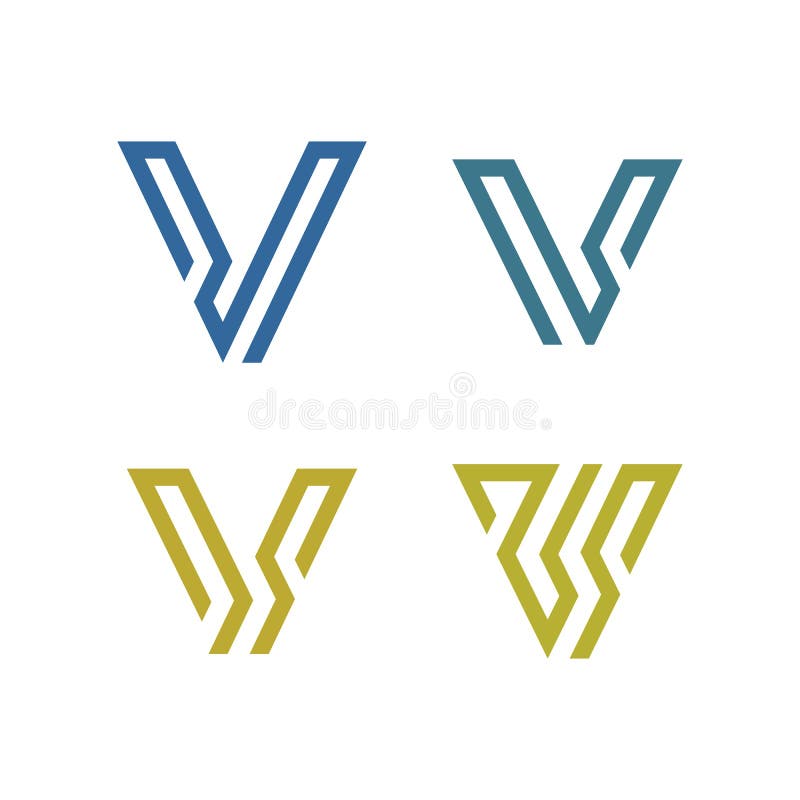 Set of Initial V Logo Vector Stock Vector - Illustration of modern ...