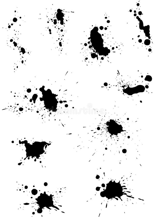 Set of ink blots stock vector. Illustration of abstract - 37159171