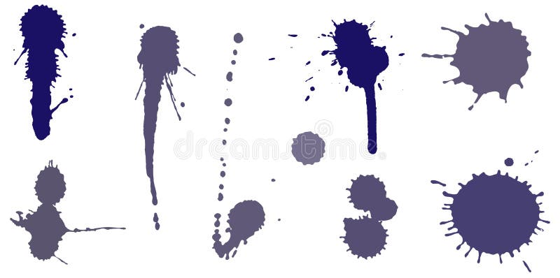 Set of ink splashes stock vector. Illustration of modern - 22382340