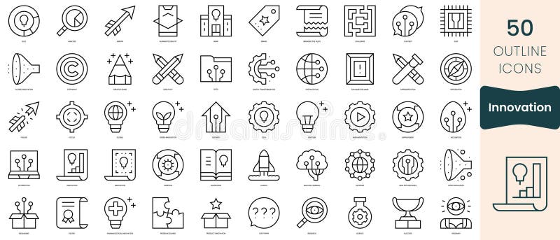 Set of Innovation Icons. Thin Linear Style Icons Pack Stock Vector ...