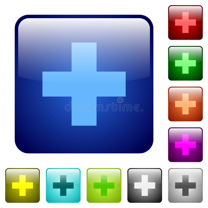 Color Insert Square Buttons Stock Vector - Illustration of increasing ...
