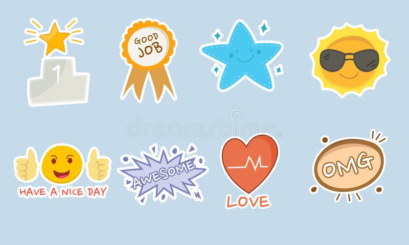 Set of Inspirational Quotes Sticker or Labels Stock Vector ...