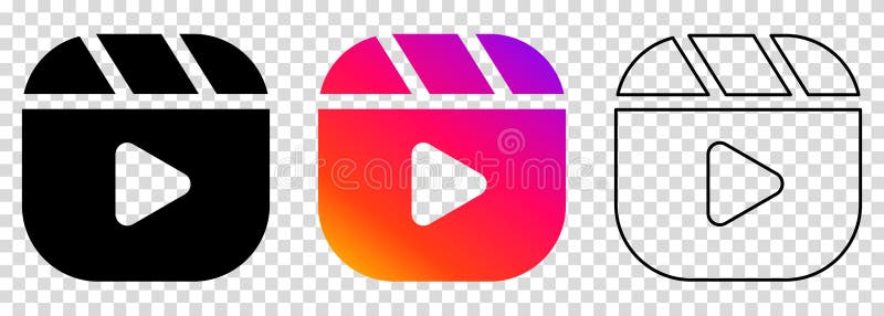 Set of Instagram Reels Icons Editorial Photography - Illustration of ...