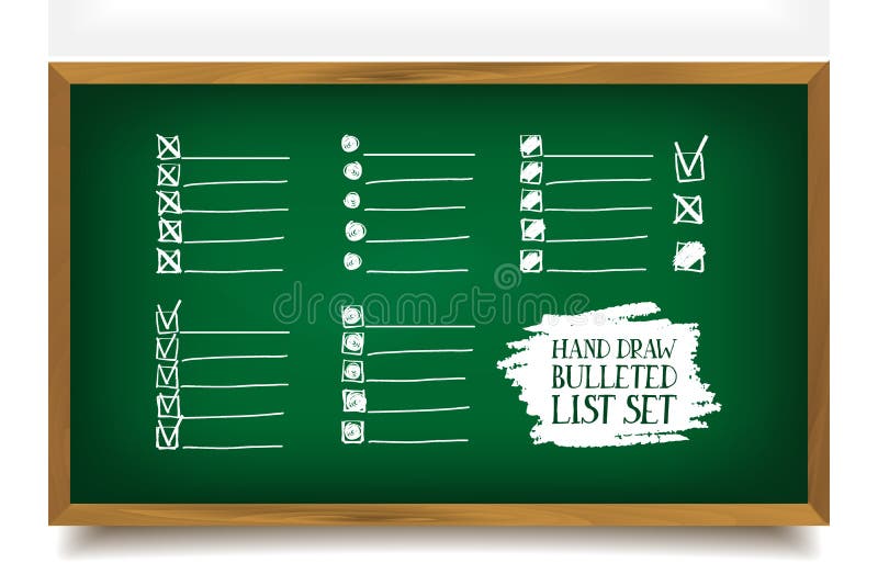 Set of Insulated Bulleted Lists Stock Illustration - Illustration of ...