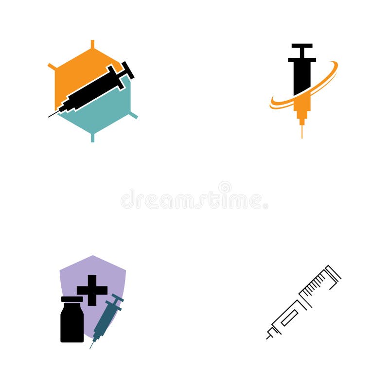 Insulin Injection Icon Illustration Simple Design Element Vector Logo ...
