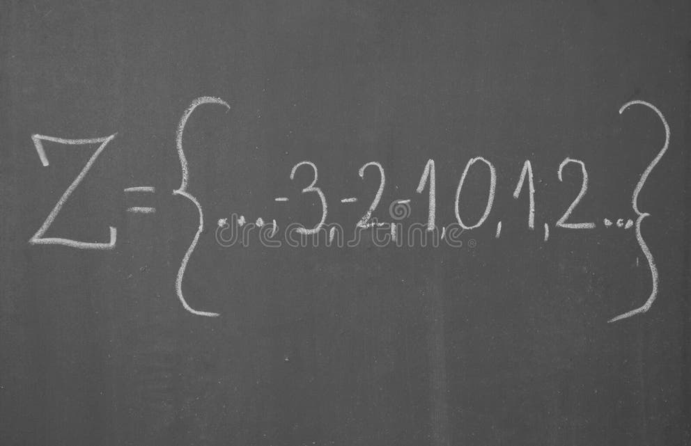A Set of Integers in Mathematics Stock Image - Image of field, formula ...