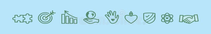 Set of Integrity Cartoon Icon Design Template with Various Models ...