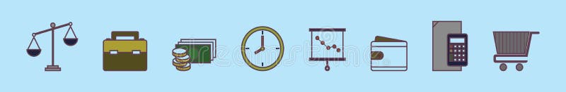 Set of Integrity Cartoon Icon Design Template with Various Models ...