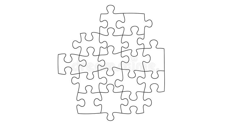 Blank Jigsaw Puzzle Pieces Stock Illustrations – 5,403 Blank Jigsaw ...