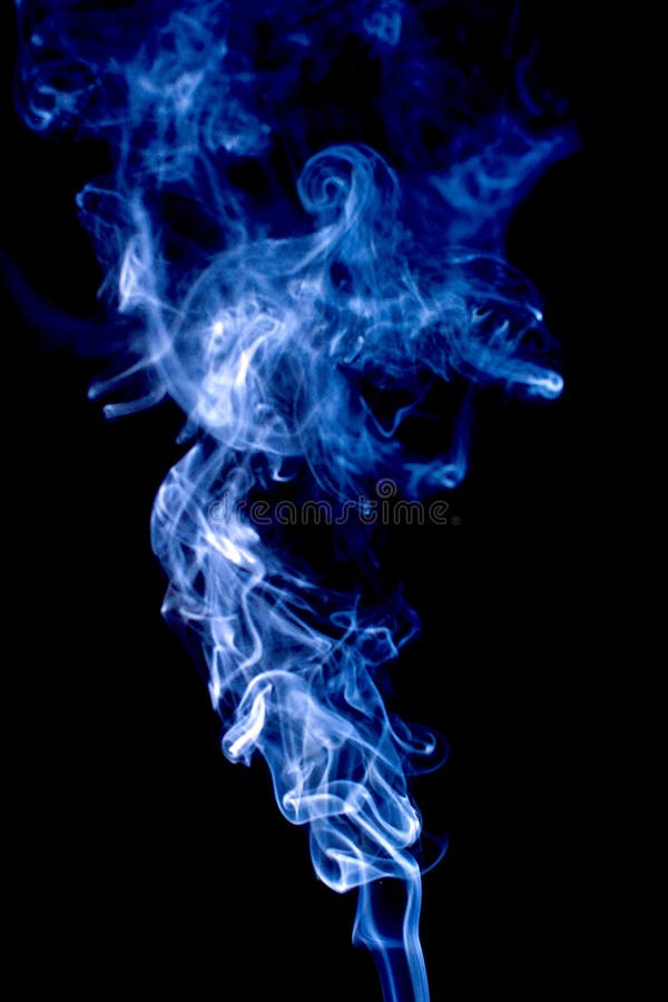 Bright Smoke Abstract Photo, on Black Background Stock Image - Image of ...