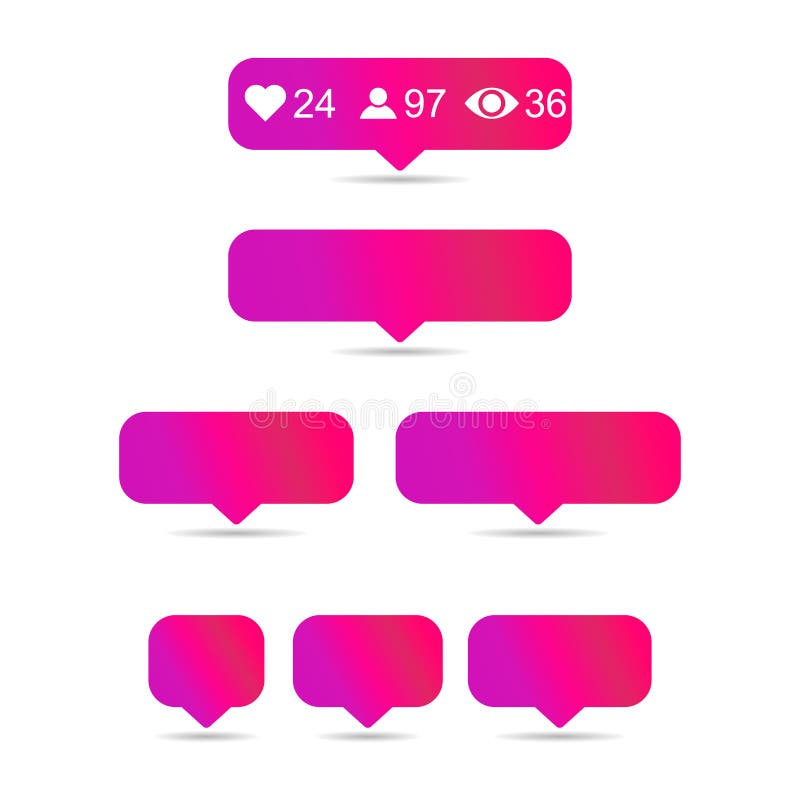 Set of Interface Buttons Web Design Shadow, Social Media Icon Symbol ...