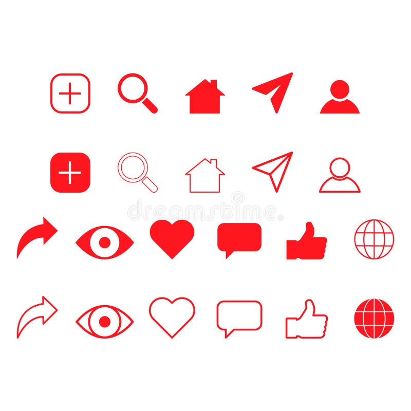 stock vector. Illustration of outline, buttons, insta - 250324990