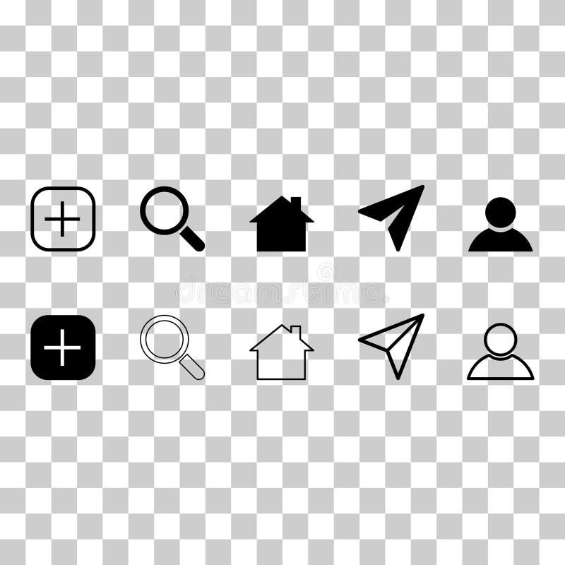 Set of Interface Buttons for Web Design, Social Media Icon Symbol ... Set of Interface Buttons for Web Design, Social Media Icon Symbol ...