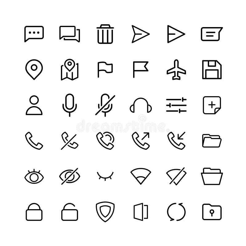 Set of Interface Icons. Mobile and Multimedia Pack. Stock Vector ...
