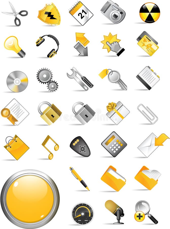 Set of internet icons. stock vector. Illustration of card - 8927282