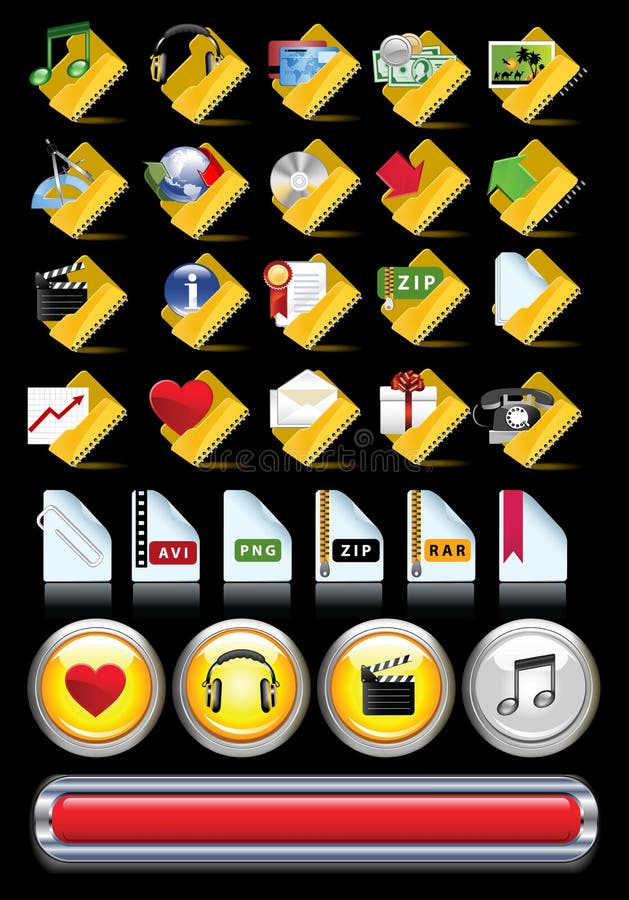 Set of internet icons. stock vector. Illustration of lock - 9392871