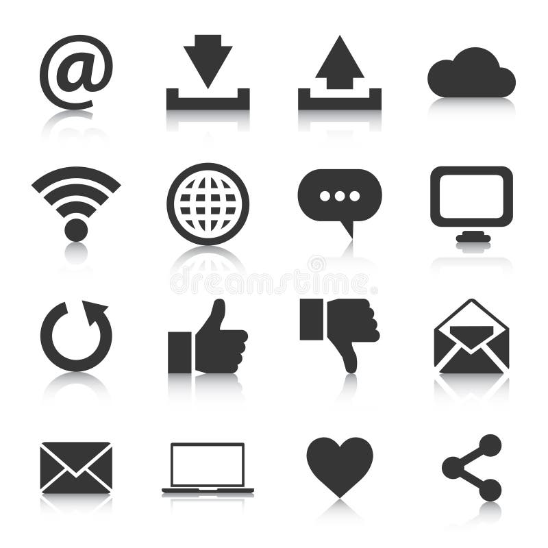 Set of Internet Icons. Vector Illustration EPS10 Stock Vector ...