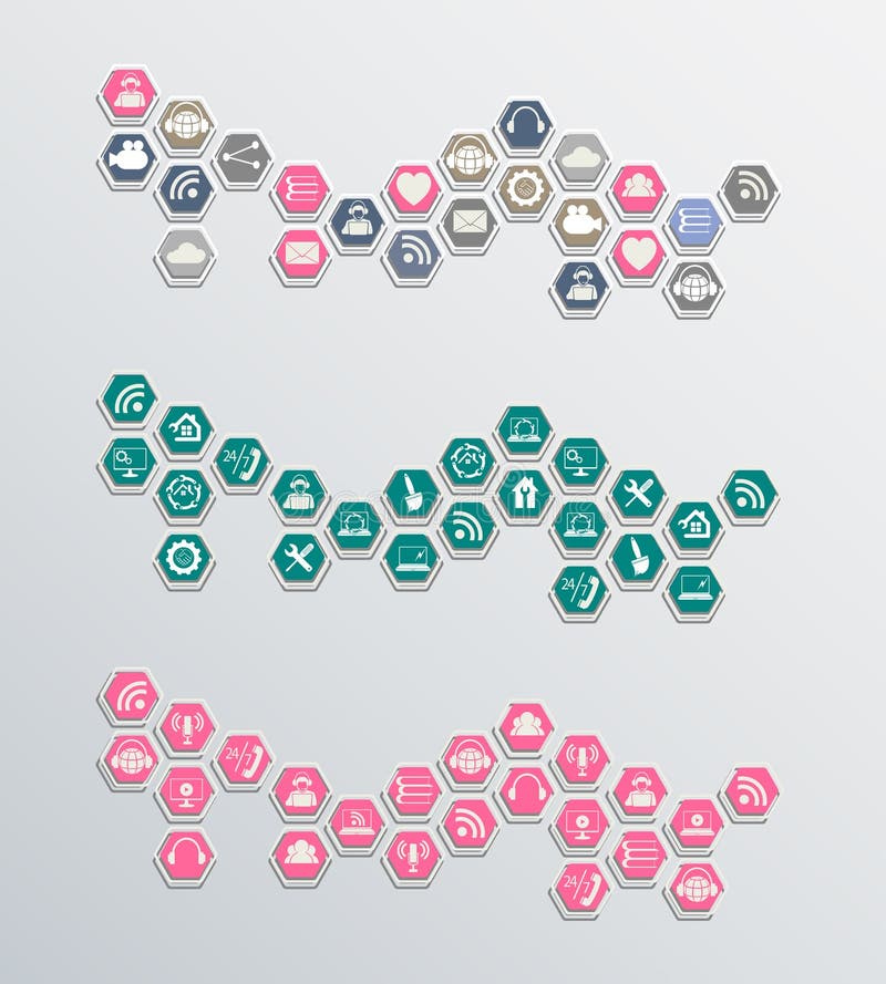 A set of Internet symbols stock vector. Illustration of repair - 93320983