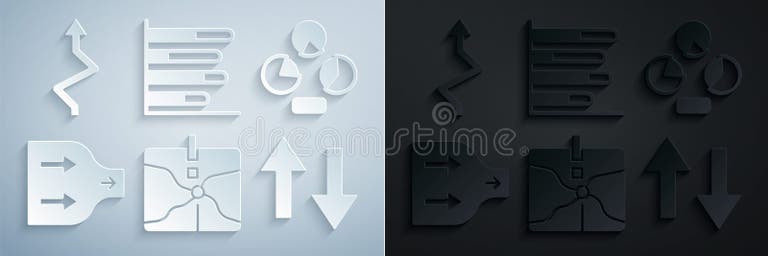 Set Intersection Point, Pie Chart Infographic, Arrow, and Icon. Vector ...