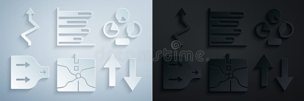 Set Intersection Point, Pie Chart Infographic, Arrow, and Icon. Vector ...