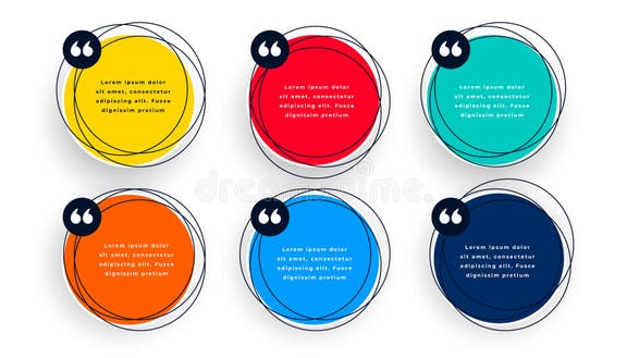 Set of Inverted Comma Box Icon Template for Web Talk or Suggestion ...