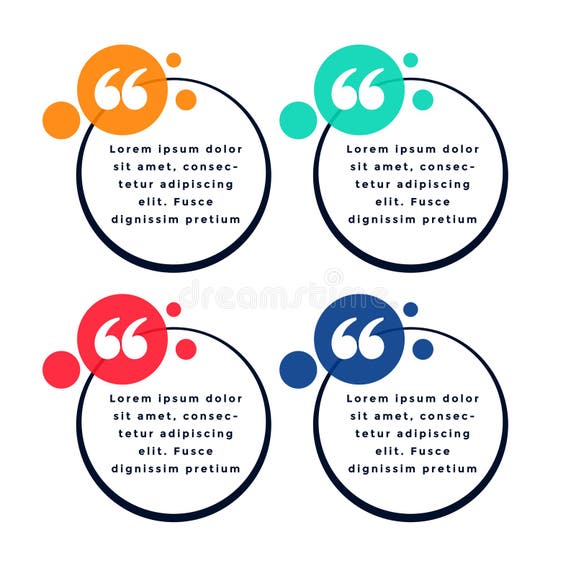 Set of Inverted Comma Sign Templates for Web Chat or Remark Stock ...