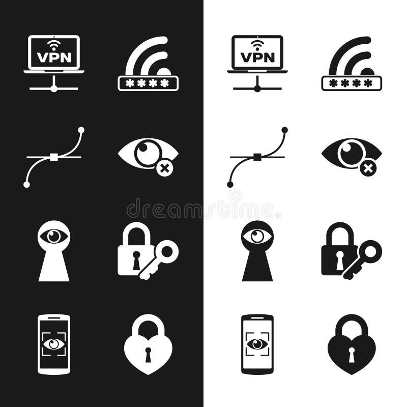 Set Invisible or Hide, Bezier Curve, VPN Computer Network, Wifi Locked ... Set Invisible or Hide, Bezier Curve, VPN Computer Network, Wifi Locked ...