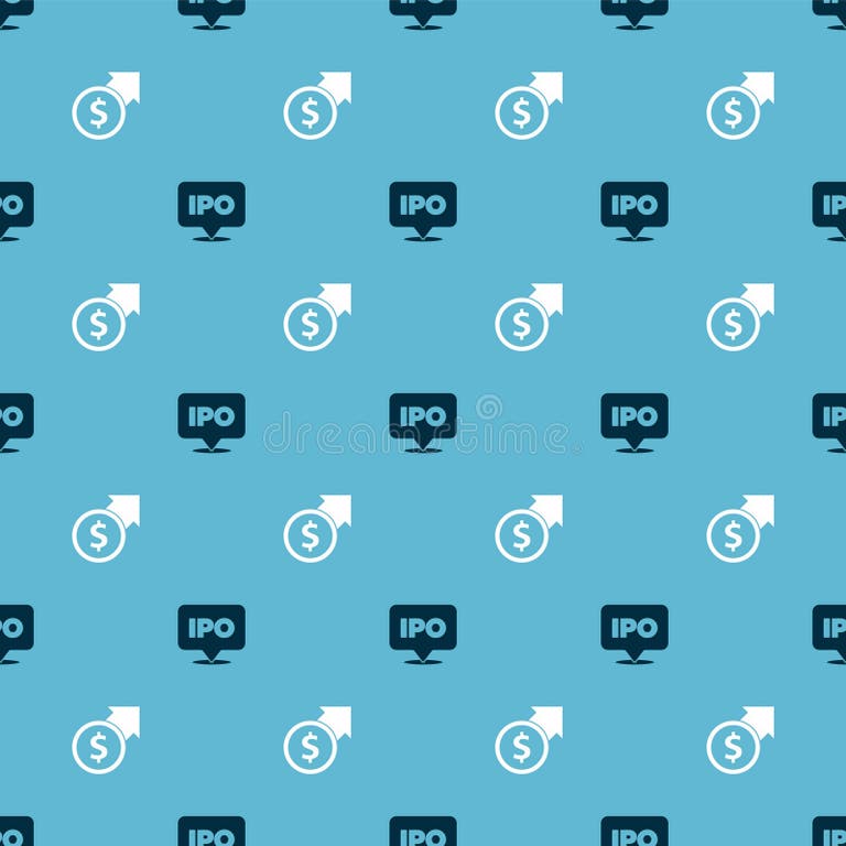 Set IPO and Financial Growth and Dollar on Seamless Pattern. Vector ...