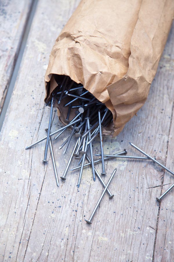 Set of iron nails stock image. Image of carpenter, material - 16996299