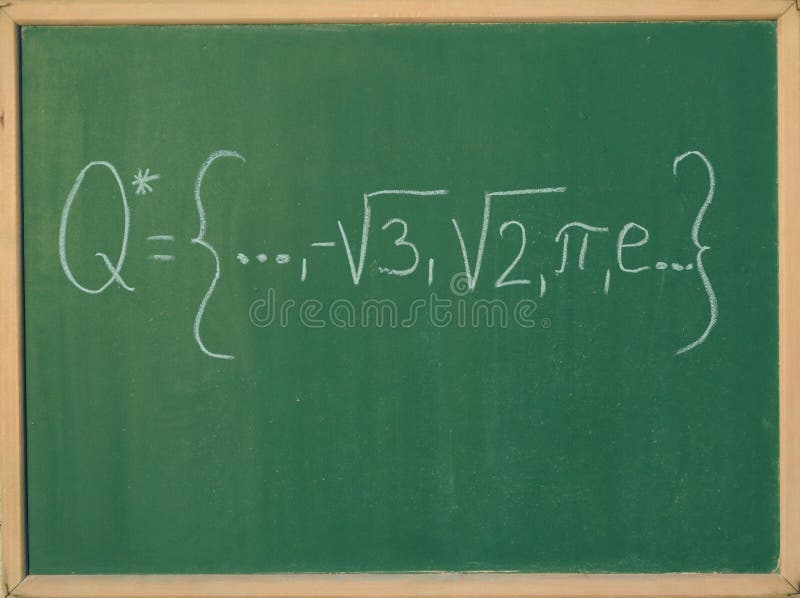 Set of irrational numbers stock image. Image of mathematics - 203206195