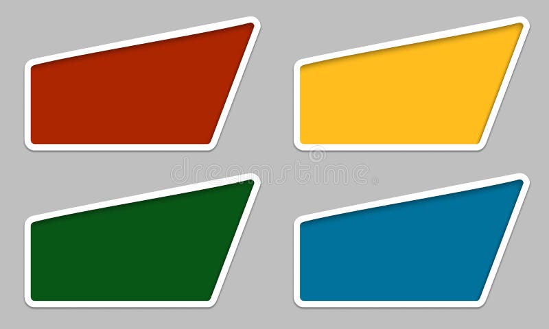 Set Irregular Colored Text Boxes Stock Illustrations – 7 Set Irregular ...