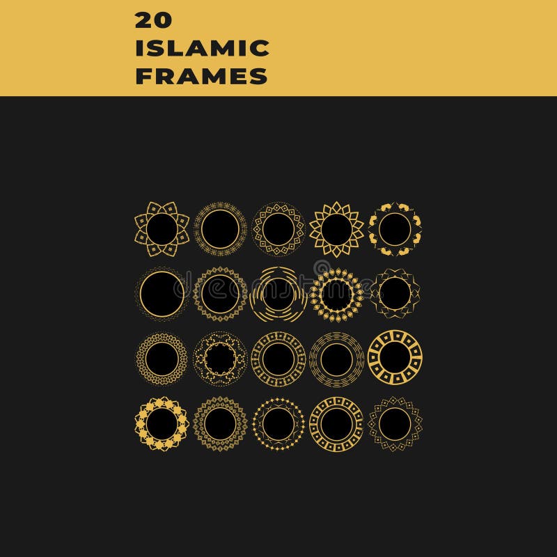 Islamic Frames Template Stock Illustrations – 1,058 Islamic Frames ...