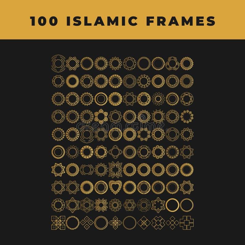 Islamic Frames Template Stock Illustrations – 1,058 Islamic Frames ...