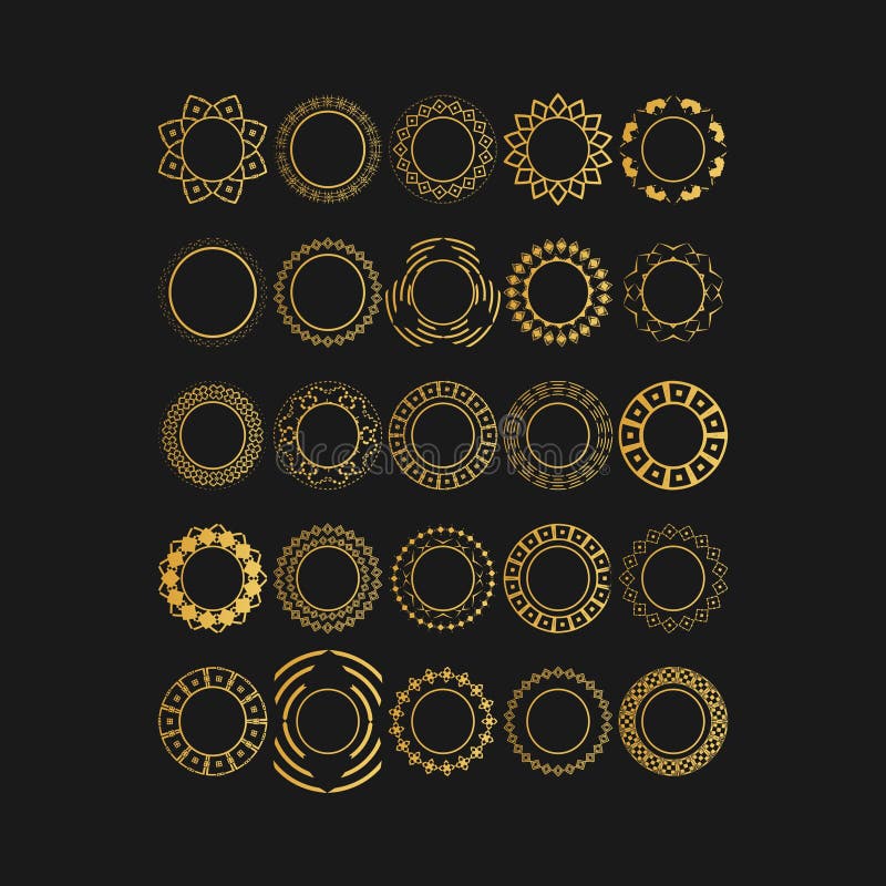 Set of Islamic Frames. Round Ornamental Frames, Luxury Frames Stock ...