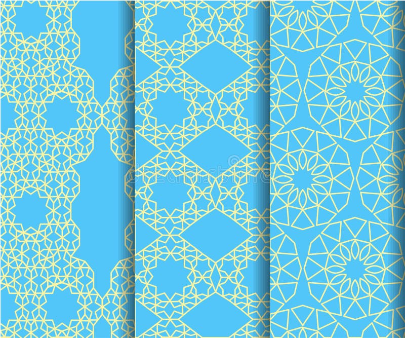 Set of Islamic Seamless Patterns. Stock Vector - Illustration of ...